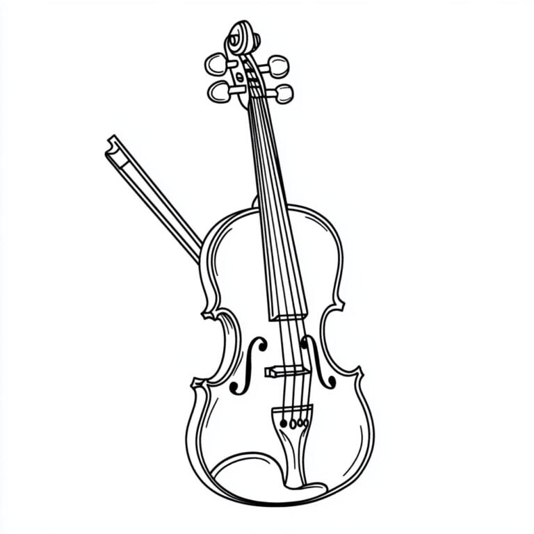 44 desene de colorat Vioara | Imprimați, descărcați sau colorați online