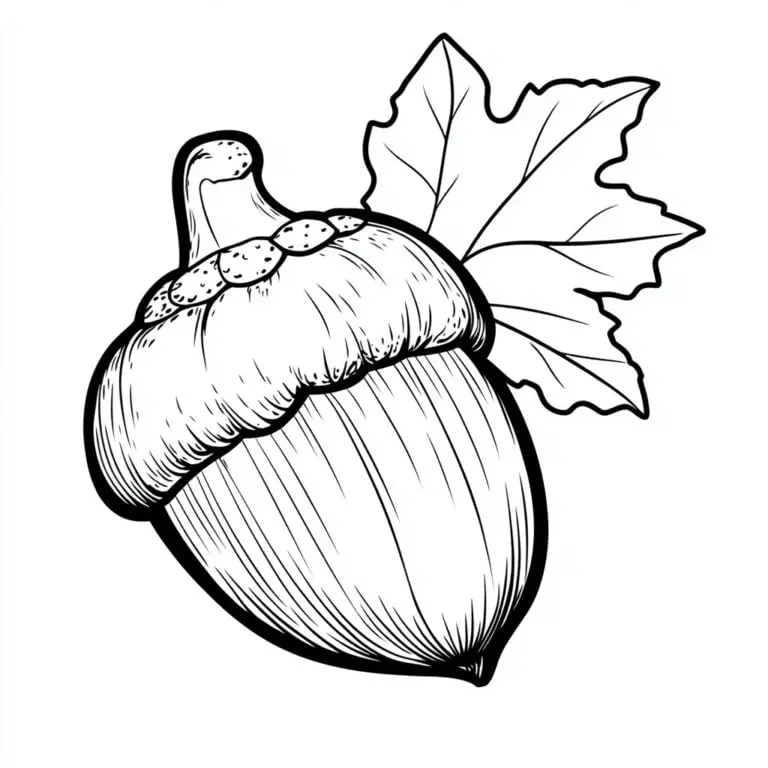 25 de desene de colorat ghindă: o toamnă magică!