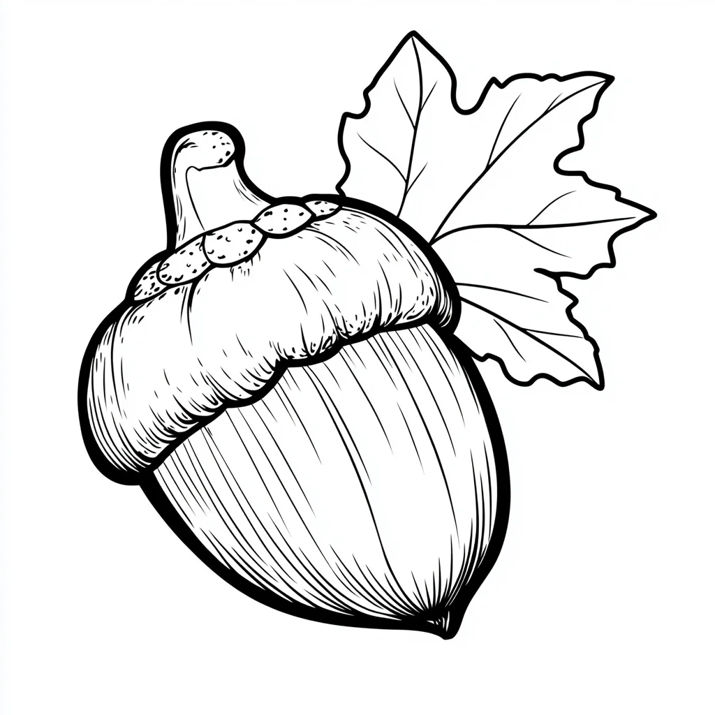 Disegno Semplice Di Ghianda