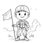 20 de desene de colorat soldat: eliberează eroul din tine!