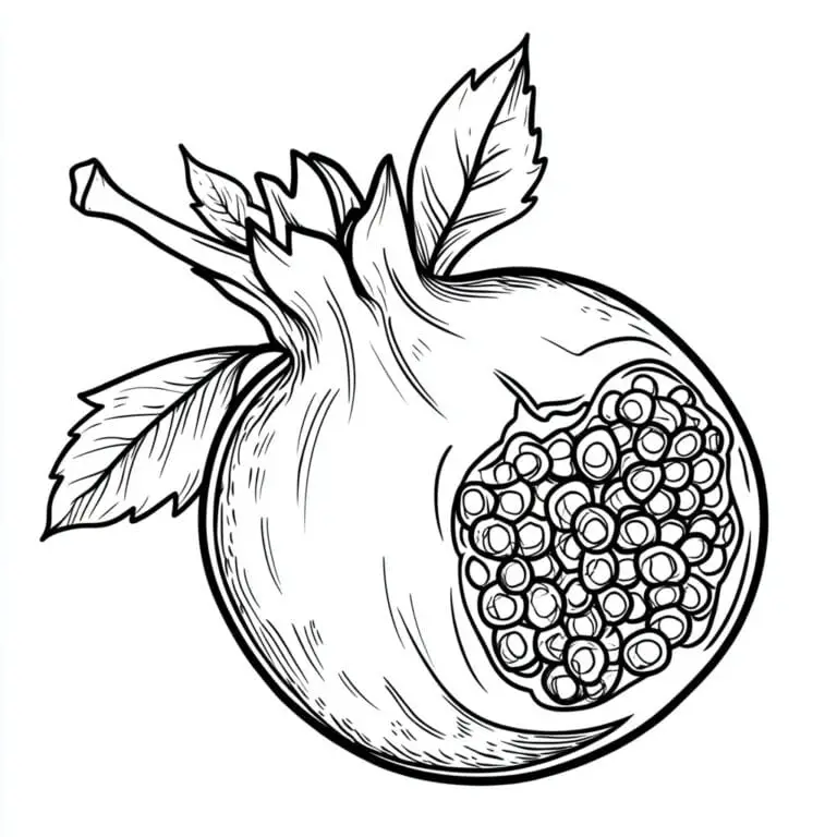 13 Nar Boyama Sayfaları | Ücretsiz yazdırılabilir PDF