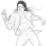 19 desene de colorat Michael Jackson | PDF imprimabil gratuit