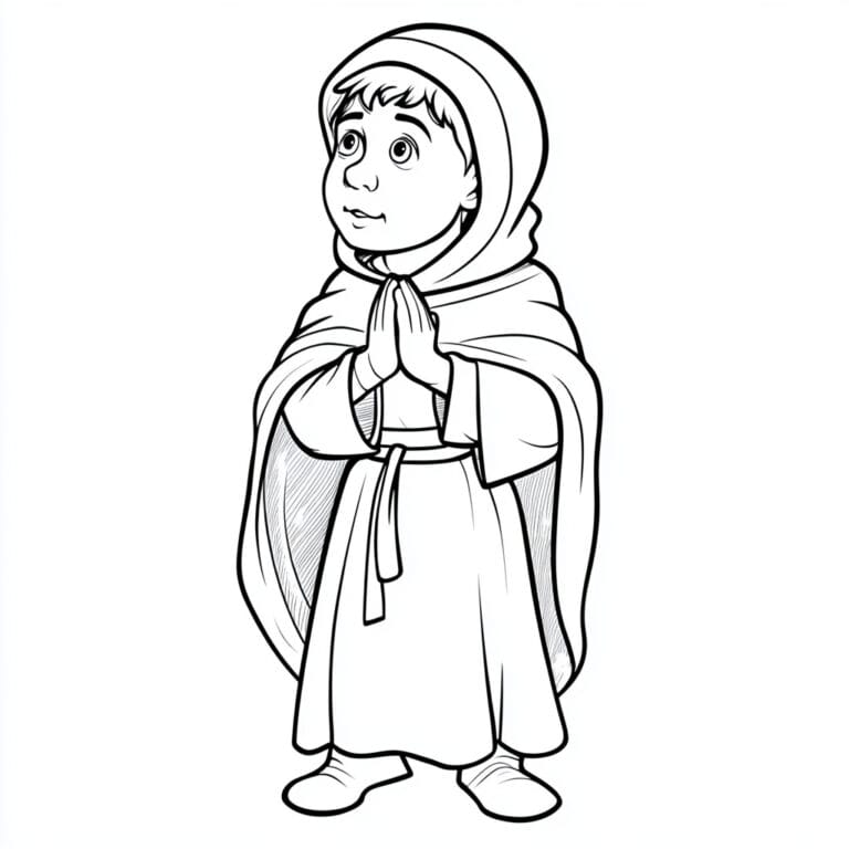 20 de desene de colorat Isus pentru copii - PDF-uri imprimabile