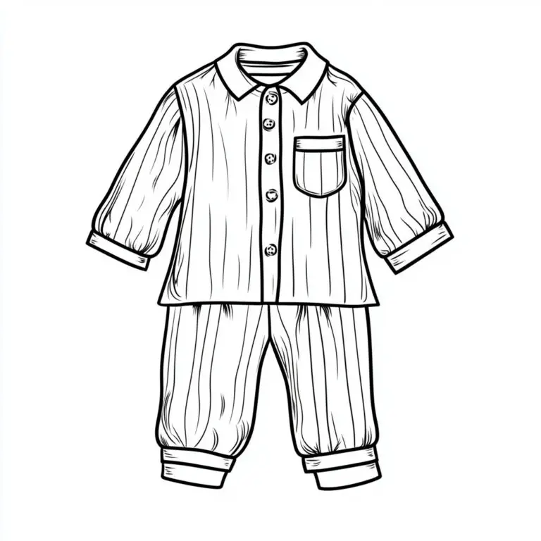 22 Pajama Coloring Pages - Free Printable PDFs