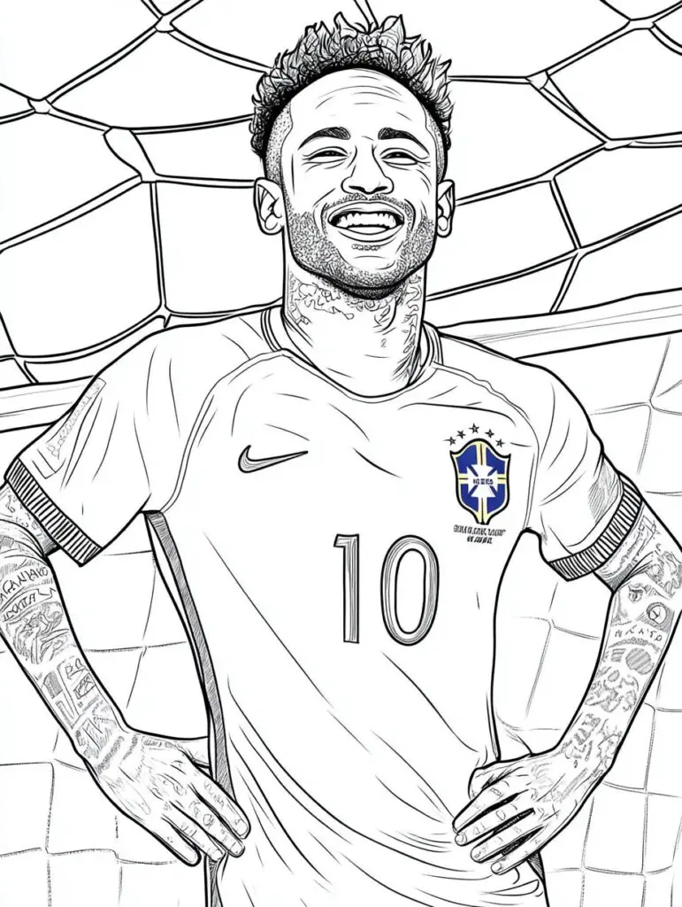 19 disegni Neymar da colorare - PDF stampabili gratuiti