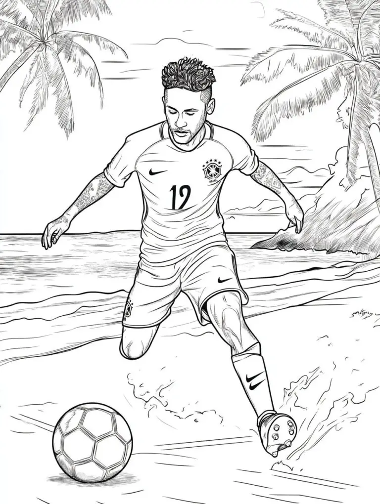 19 Neymar Coloring Pages - Free Printable PDFs