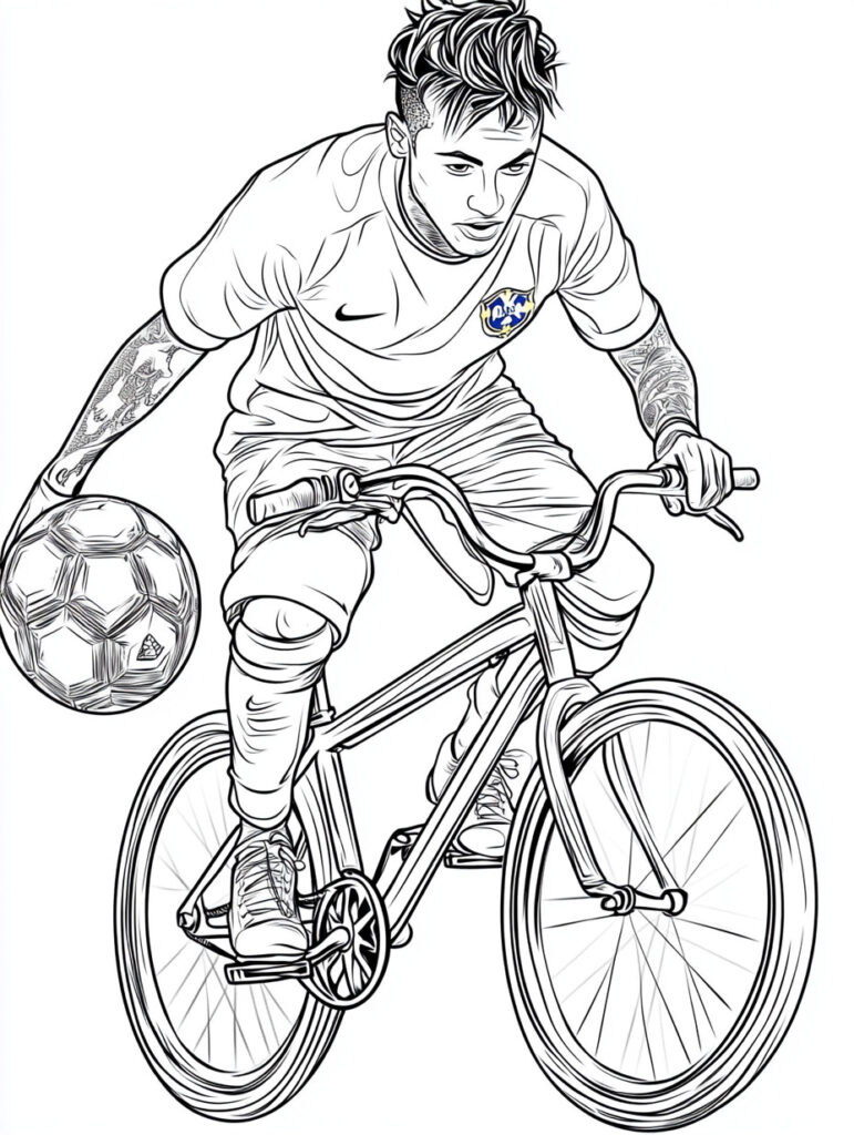 19 dibujos para colorear de Neymar - PDF para imprimir gratis
