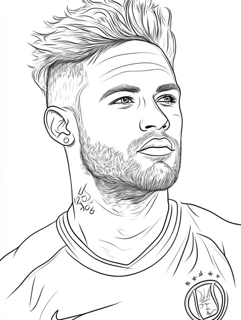 19 Neymar Coloring Pages - Free Printable PDFs