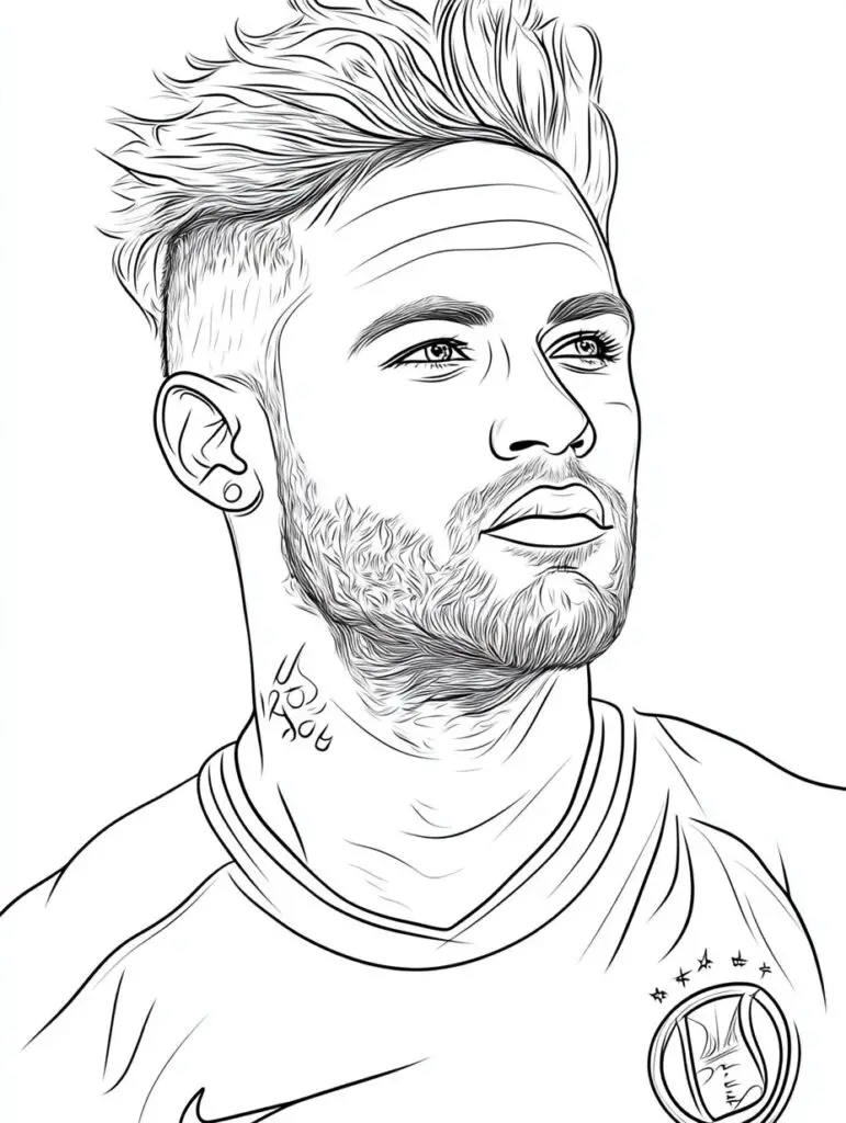 19 Neymar Coloring Pages Free Printable PDFs