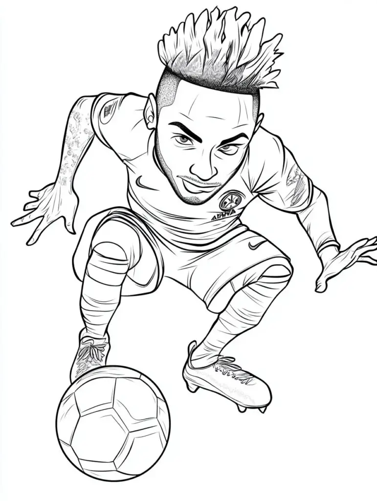19 Neymar Coloring Pages - Free Printable PDFs