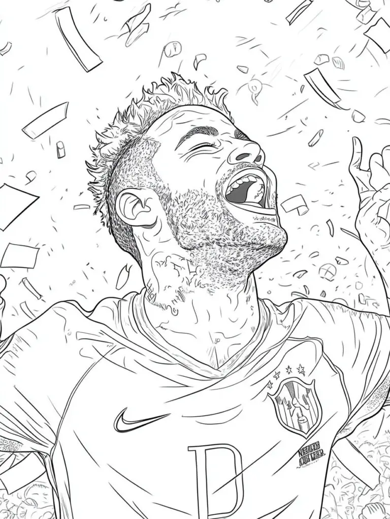 19 Neymar Coloring Pages - Free Printable PDFs