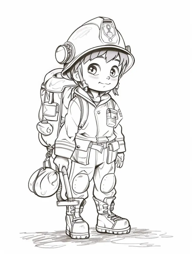 21 coloriages de pompiers – Amusez-vous avec les pompiers