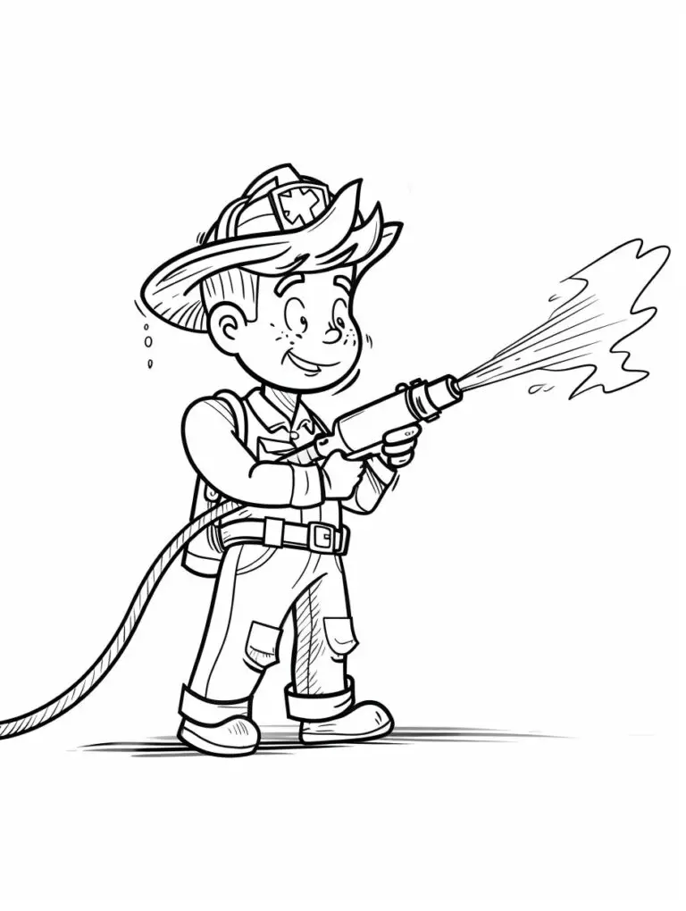 21 coloriages de pompiers – Amusez-vous avec les pompiers