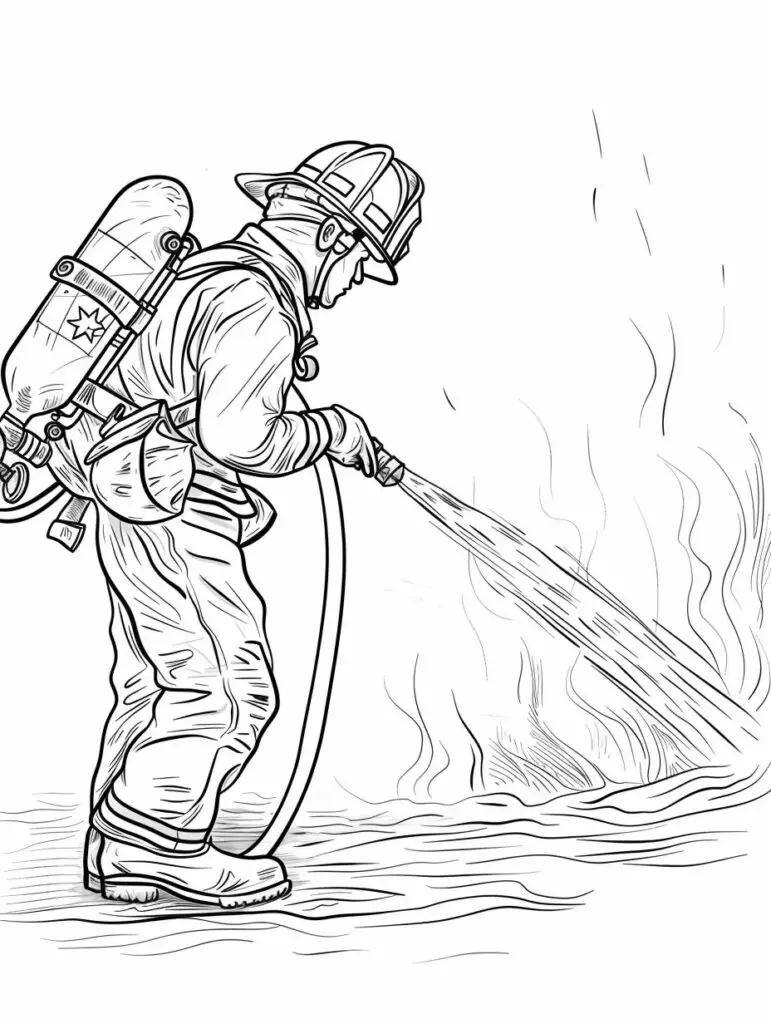 21 coloriages de pompiers – Amusez-vous avec les pompiers