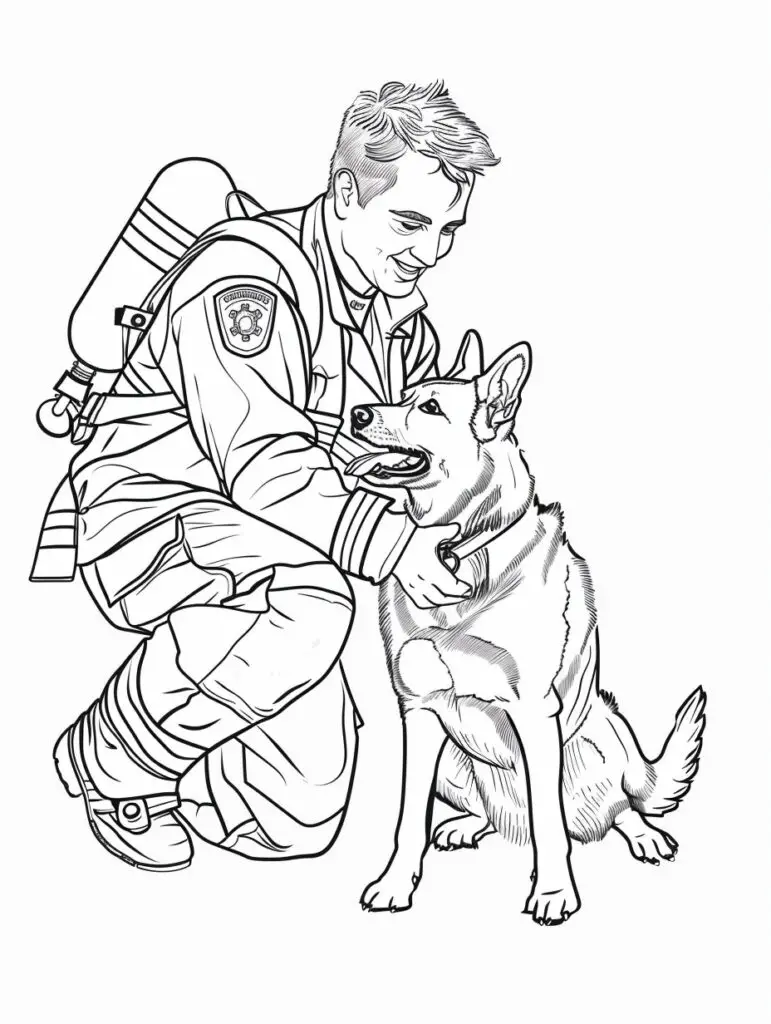 21 coloriages de pompiers – Amusez-vous avec les pompiers