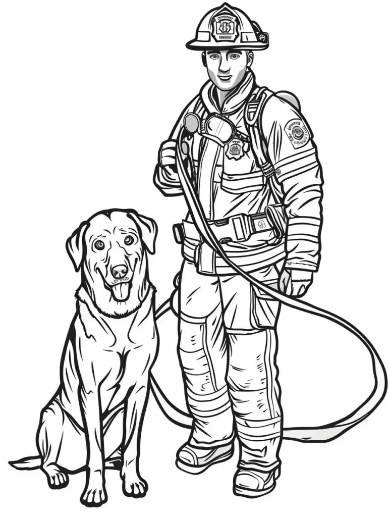 21 coloriages de pompiers – Amusez-vous avec les pompiers