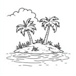 26 dibujos para colorear de islas - PDF para imprimir gratis