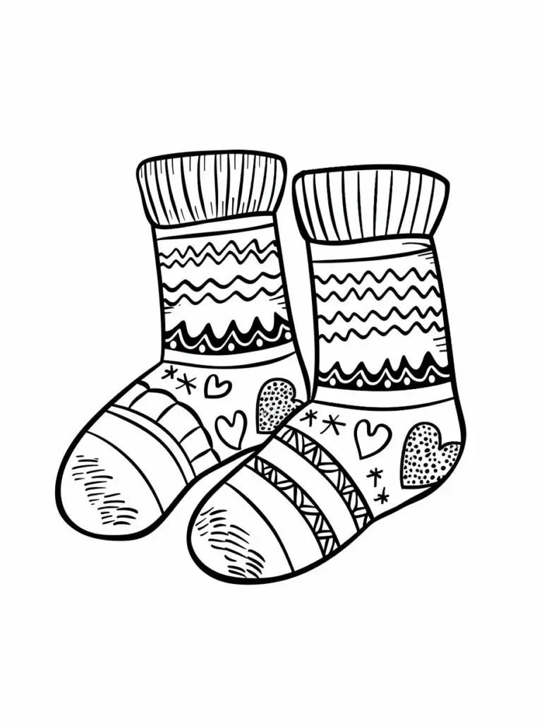 19 dessins de chaussettes à colorier : activités créatives pour les enfants